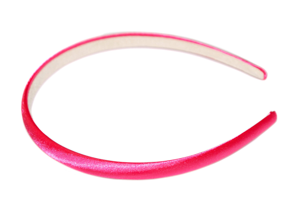 Satin 1cm Suede Lined Alice Band - Fuchsia – Goody Gumdrops Accessories