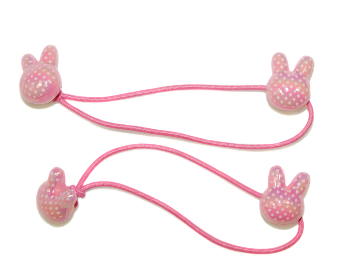 Polka Bunny Bobbles - Pink – Goody Gumdrops Accessories