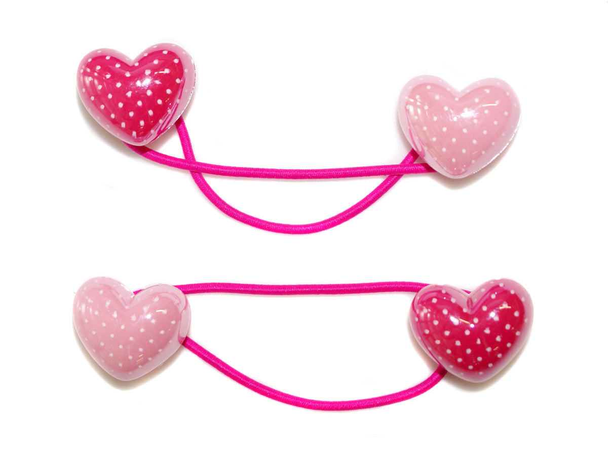 Polka Heart Bobbles - Pink – Goody Gumdrops Accessories