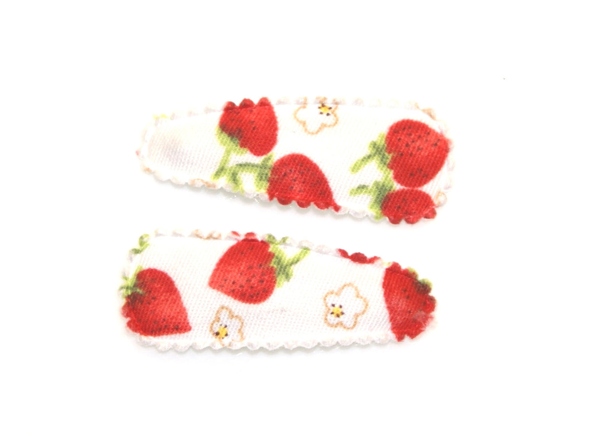 Strawberry Small Snaps - White – Goody Gumdrops Accessories