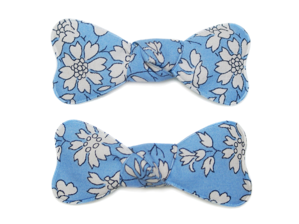 Liberty Capel Bow Snaps - Blue – Goody Gumdrops Accessories